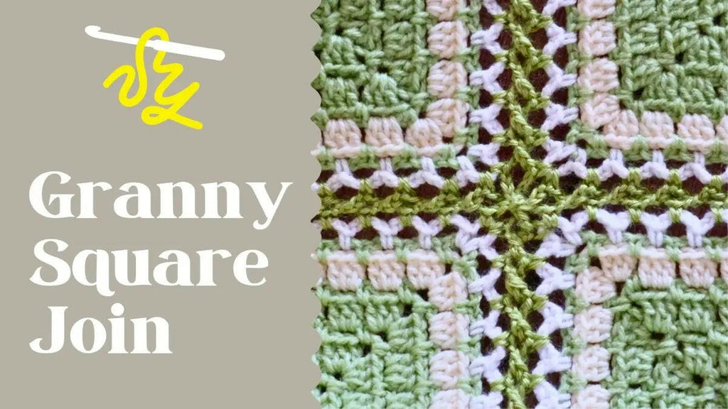 Double Flat Braid Join Explained Easy Granny Square Crochet Tutorial