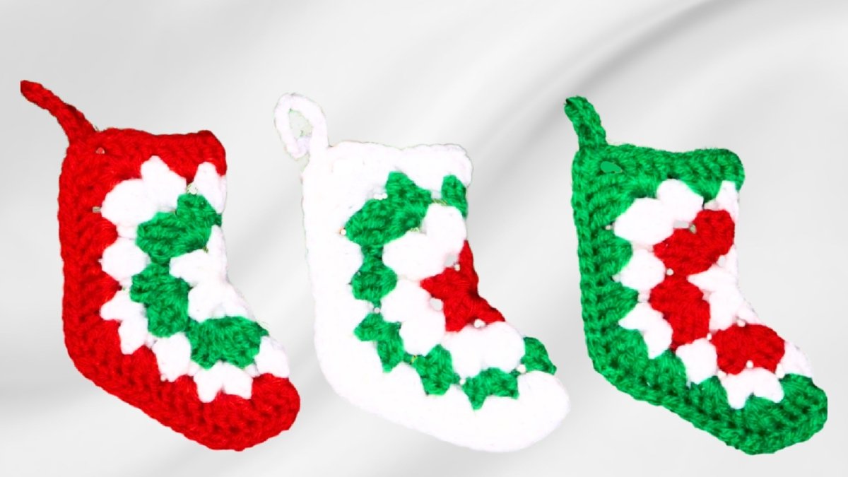 Crochet a Mini Christmas Stocking Boot – Quick & Easy!