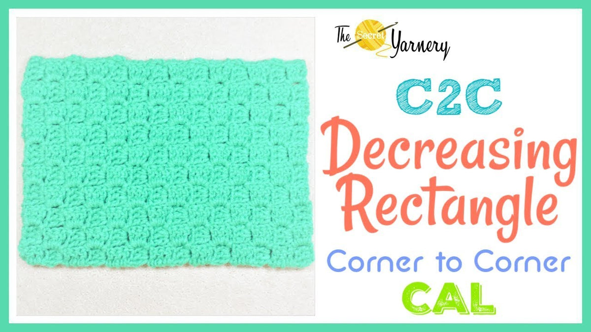 Crochet C2C Rectangle Tutorial: Transform Triangles Easily!!