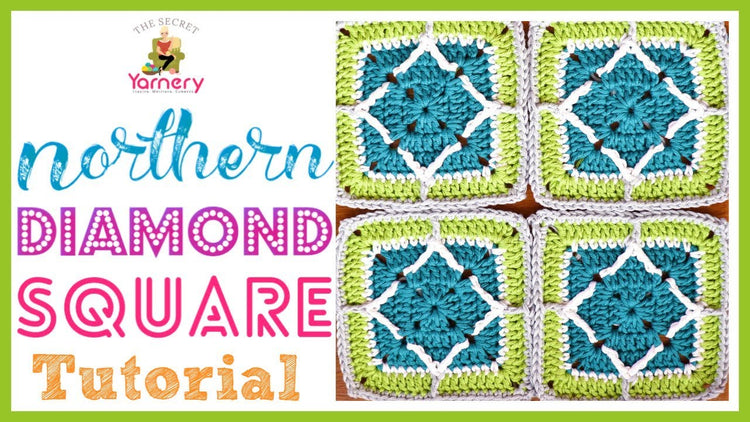 Northern Diamond Square Crochet Granny Square – Step-by-Step