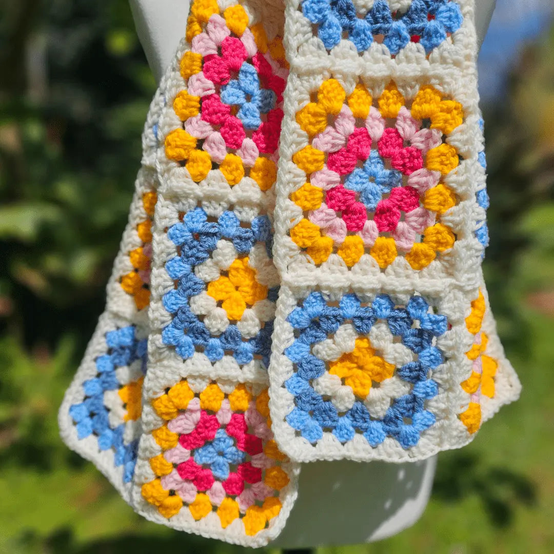 Elsbeth Inspired Granny Square Scarf - Secret Yarnery