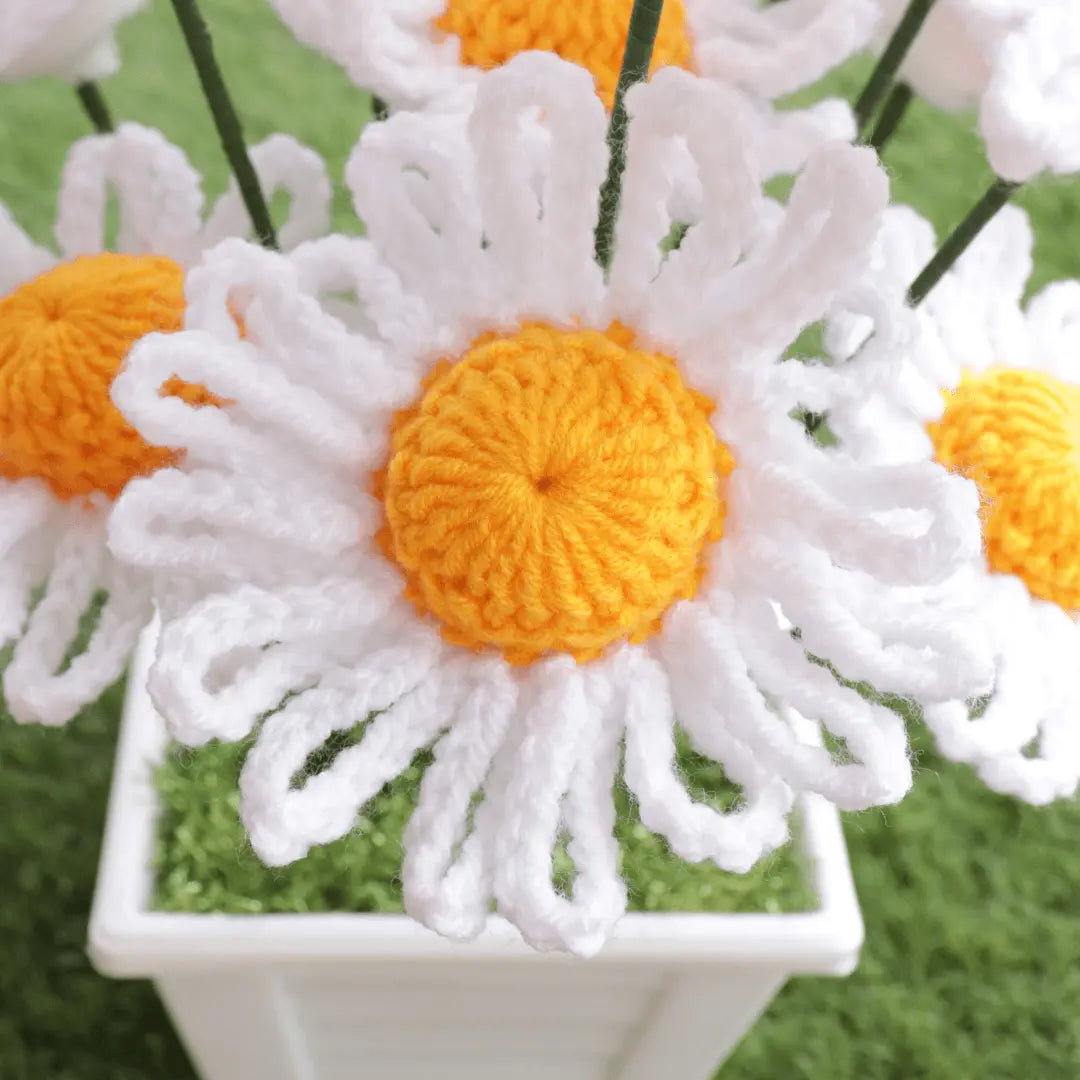 Amazing Crochet Daisy Flower Plant Pot - Secret Yarnery