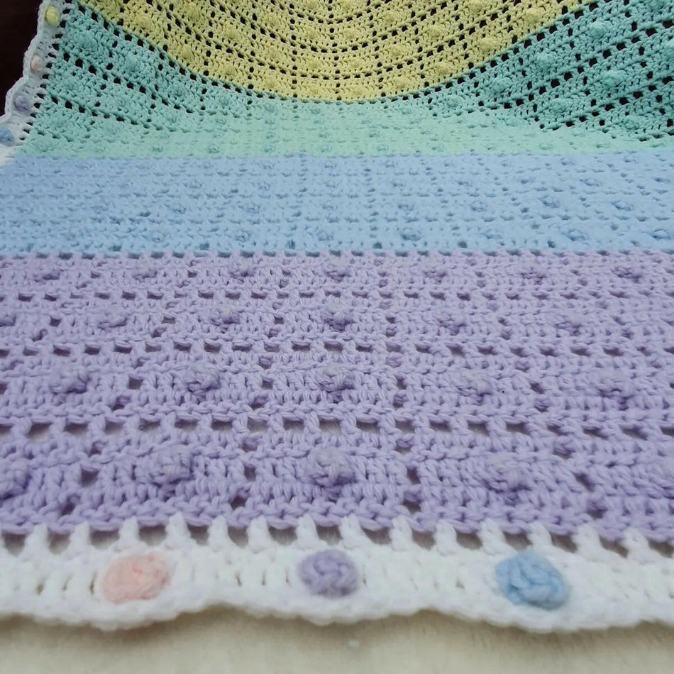 Berry Biscuit Baby Blanket Pattern with Gumdrop Border