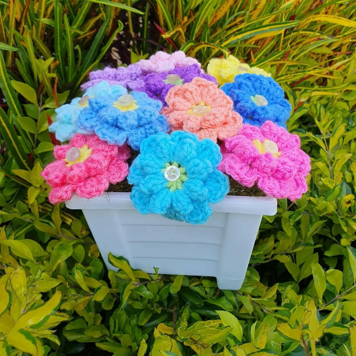 Crochet Flower Planter Box - Secret Yarnery