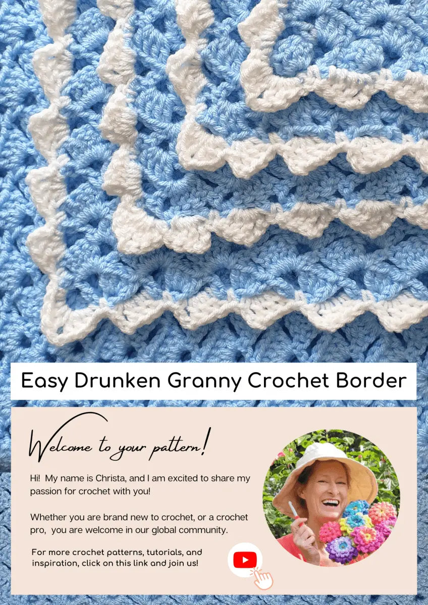 Easy Drunken Granny Crochet Border - Secret Yarnery