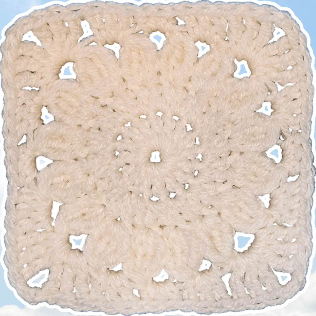 EASY One Color Sunflower Granny Square – Simple Pattern for Beginners