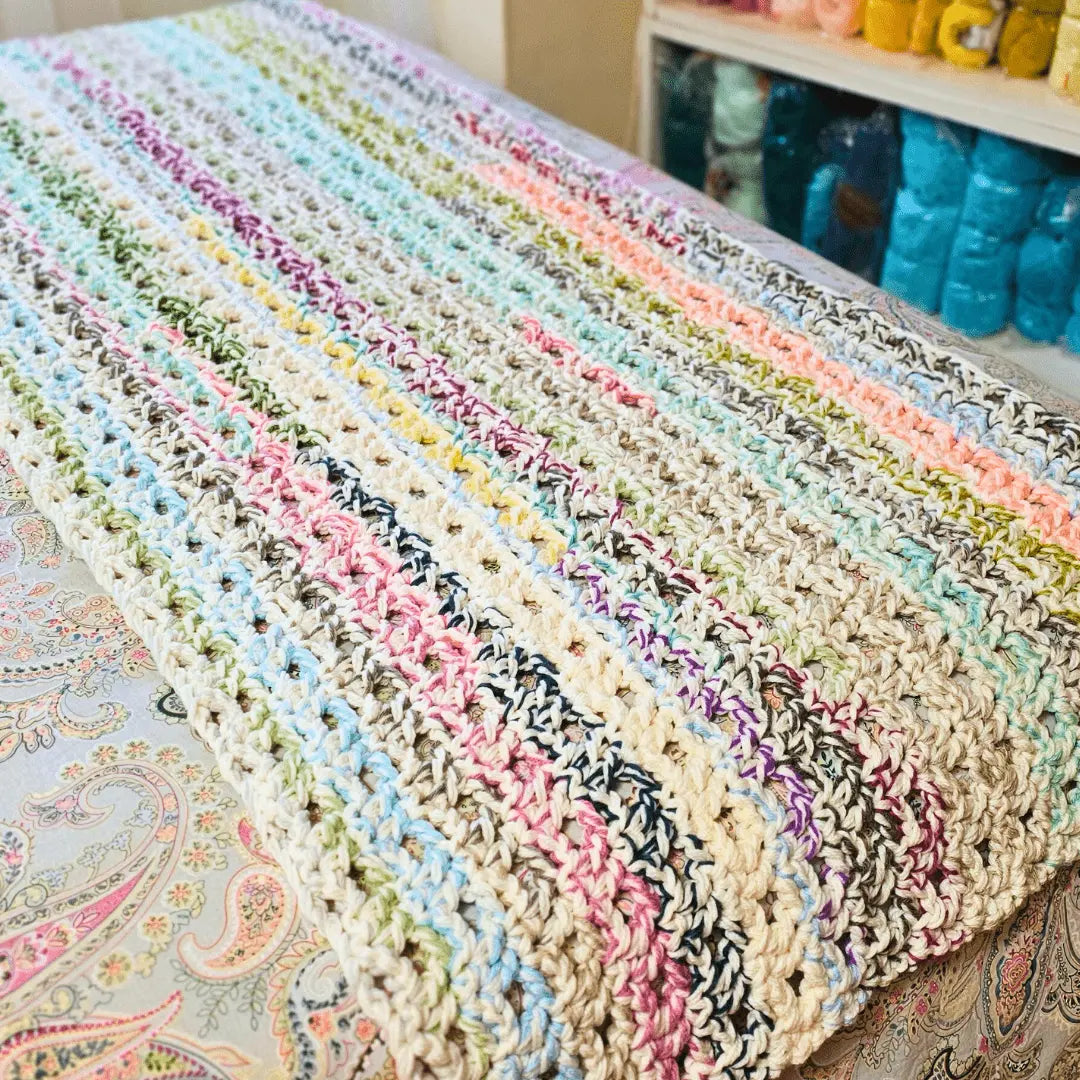 Crochet Bed Runner - Scraptastic Confetti Cakes Pattern